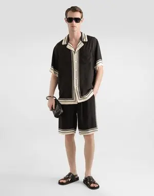 Dolce & Gabbana Logo And Stripe-print Hawaii Shirt - Multicolor