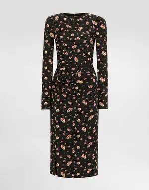 Dolce & Gabbana Floral-print Charmeuse Dress - Multicolor