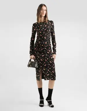 Dolce & Gabbana Floral-print Charmeuse Dress - Multicolor