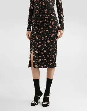 Dolce & Gabbana Floral-print Charmeuse Dress - Multicolor
