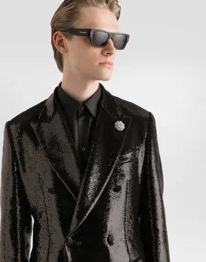 Dolce & Gabbana Double-breasted Sicilia Light Sequined Jacket