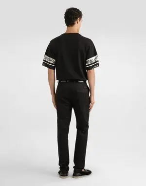 Dolce & Gabbana Cotton And Silk T-shirt With Print