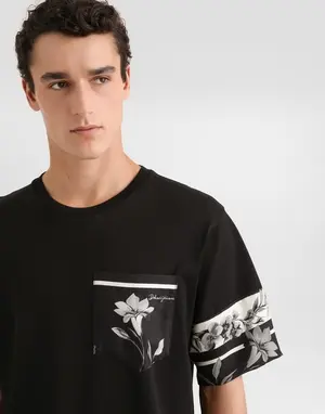 Dolce & Gabbana Cotton And Silk T-shirt With Print