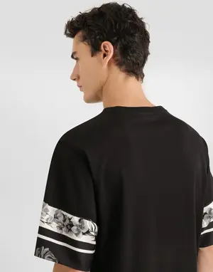 Dolce & Gabbana Cotton And Silk T-shirt With Print
