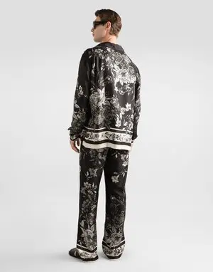 Dolce & Gabbana Flower Bouquet-print Twill Trousers - Multicolor