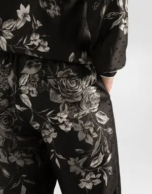 Dolce & Gabbana Flower Bouquet-print Twill Trousers - Multicolor