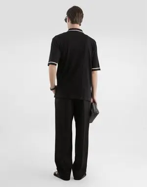 Dolce & Gabbana Wool Gabardine Trousers - Black