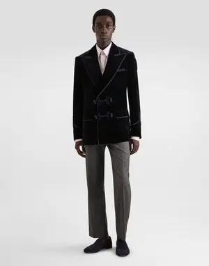 Dolce & Gabbana Double-breasted Sicilia-light Velvet Jacket