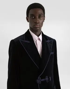 Dolce & Gabbana Double-breasted Sicilia-light Velvet Jacket