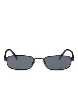 Prada Logo-plaque Rectangle-frame Sunglasses - Black