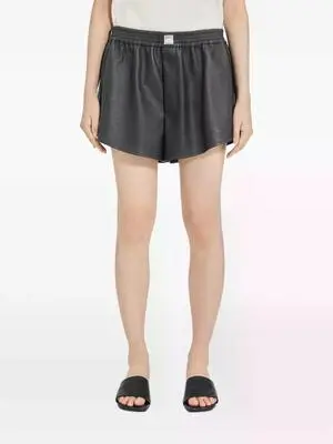 MAISON MARGIELA Faux-leather Shorts - Black