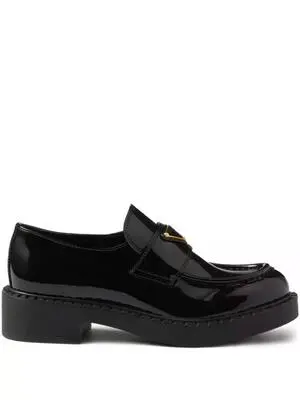Prada Patent-finish Leather Loafers