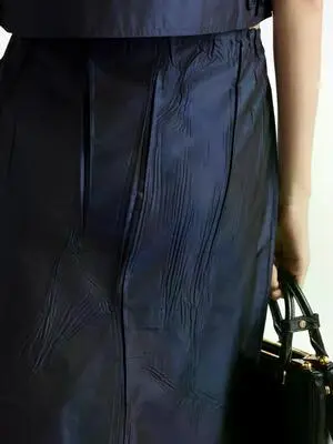 Prada Drawstring Midi Pencil Skirt - Blue