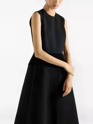 Prada Flared Welt-pocket Midi Dress