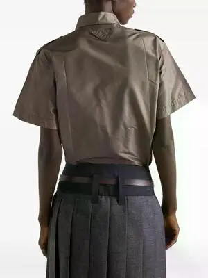 Prada Short-sleeved Taffeta Shirt
