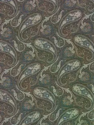 DELL'OGLIO Paisley Fringed Scarf