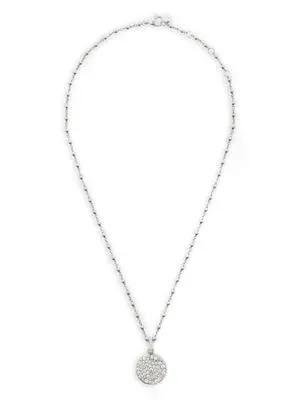 ALINKA 18k White Gold Caviar Ball Chain Necklace - Silver