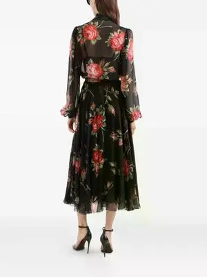 Dolce & Gabbana Floral Blouse - Black
