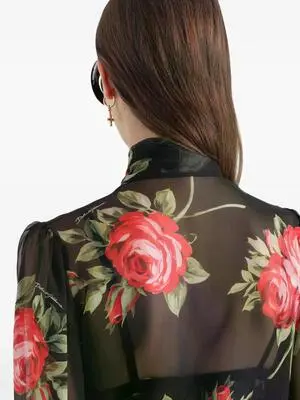 Dolce & Gabbana Floral Blouse - Black