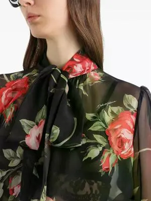 Dolce & Gabbana Floral Blouse - Black