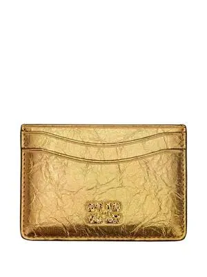 GANNI Logo Cardholder - Gold