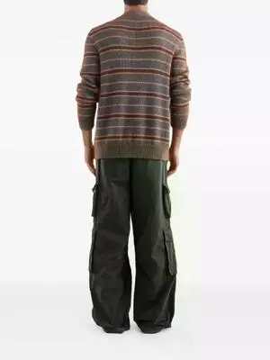 Dolce & Gabbana Striped Button Cardigan - Green