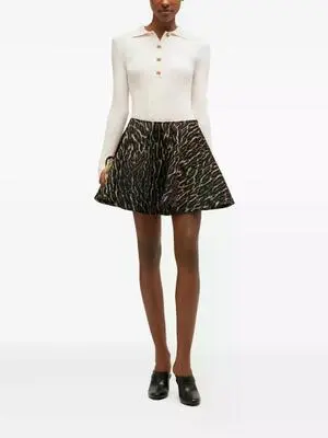 GANNI Animal-print Mini Skirt