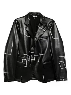BLACK COMME DES GARÇONS Stitch Detail-printed Blazer