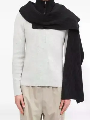 MAISON MARGIELA Half-zip Ribbed Scarf