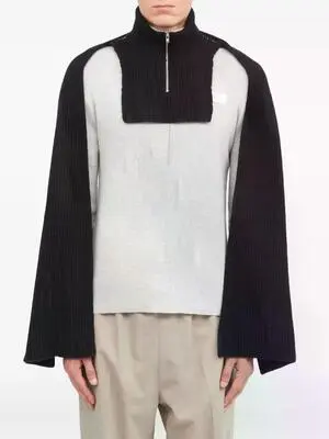 MAISON MARGIELA Half-zip Ribbed Scarf