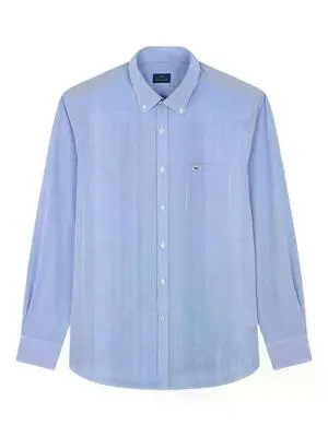 Paul & Shark Striped Cotton Poplin Shirt - Blue