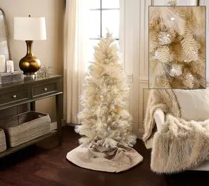 LWYA BY KIM GRAVEL As Is 5' Illuminated Slim Tree With Pampas Accents - One-color
