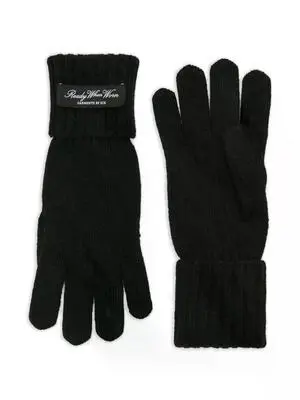 MAISON MARGIELA Ribbed-cuff Logo-patch Gloves