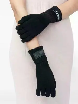 MAISON MARGIELA Ribbed-cuff Logo-patch Gloves