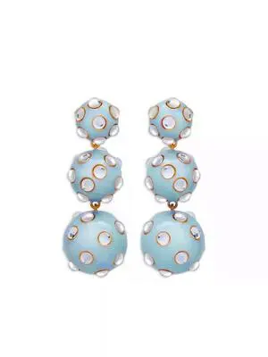 Oscar De La Renta Sphere Stone Drop Earrings - Blue
