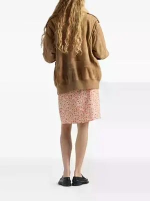Prada Shearling-collar Patch-pocket Jacket - Brown