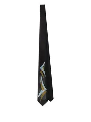 Dolce & Gabbana Graphic Print Neck Tie - Grey