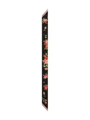 Dolce & Gabbana Floral Bouquet Scarf - Black