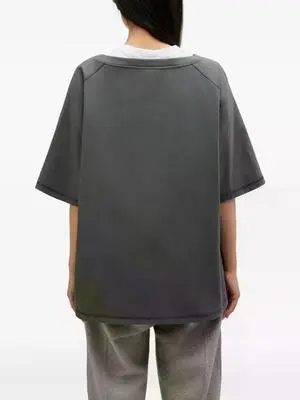 GANNI Drawstring Graphic T-shirt - Grey