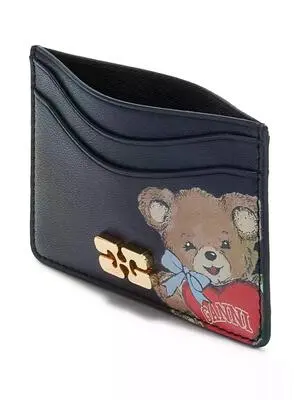 GANNI Teddy Appliqué-logo Cardholder