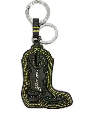 GANNI Boot Stitched Keyring - Black