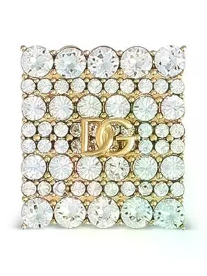 Dolce & Gabbana Rhinestone-embellished Brooch - Gold