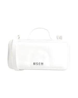 MSGM Calfskin Camera Bag - White