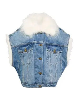 Pinko Denim Vest With Plush Lining