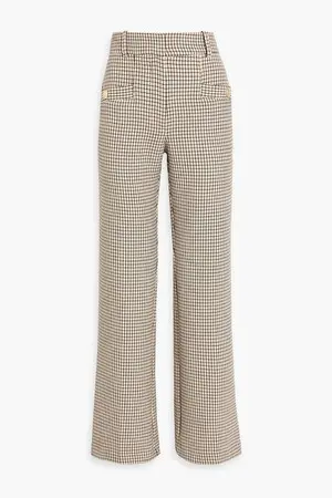 Derek Lam 10 Crosby Gille Checked Tweed Flared Pants