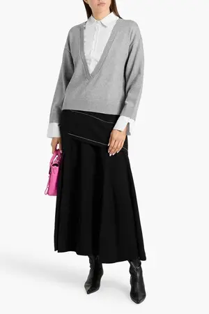 Derek Lam 10 Crosby Rida Layered Top