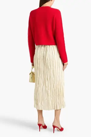Derek Lam 10 Crosby Nebula Ribbed Wool-blend Cardigan