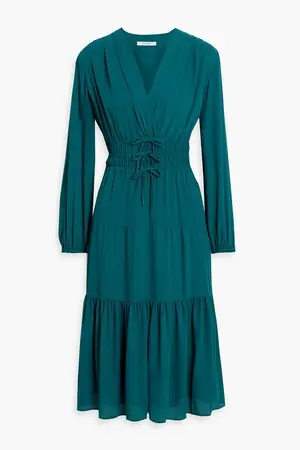 Derek Lam 10 Crosby Elsa Tiered Crepe De Chine Midi Dress