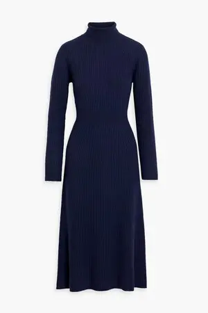 Derek Lam 10 Crosby Diana Ribbed Wool Turtleneck Midi Dress