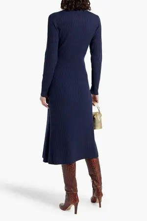 Derek Lam 10 Crosby Diana Ribbed Wool Turtleneck Midi Dress